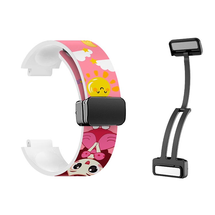 米兔4C/4X/5C(小米智慧兒童手錶)/6C 磁吸錶帶 蝴蝶磁吸扣 印花矽膠柔軟可水洗/小尋替換腕錶帶/ | 蝦皮購物