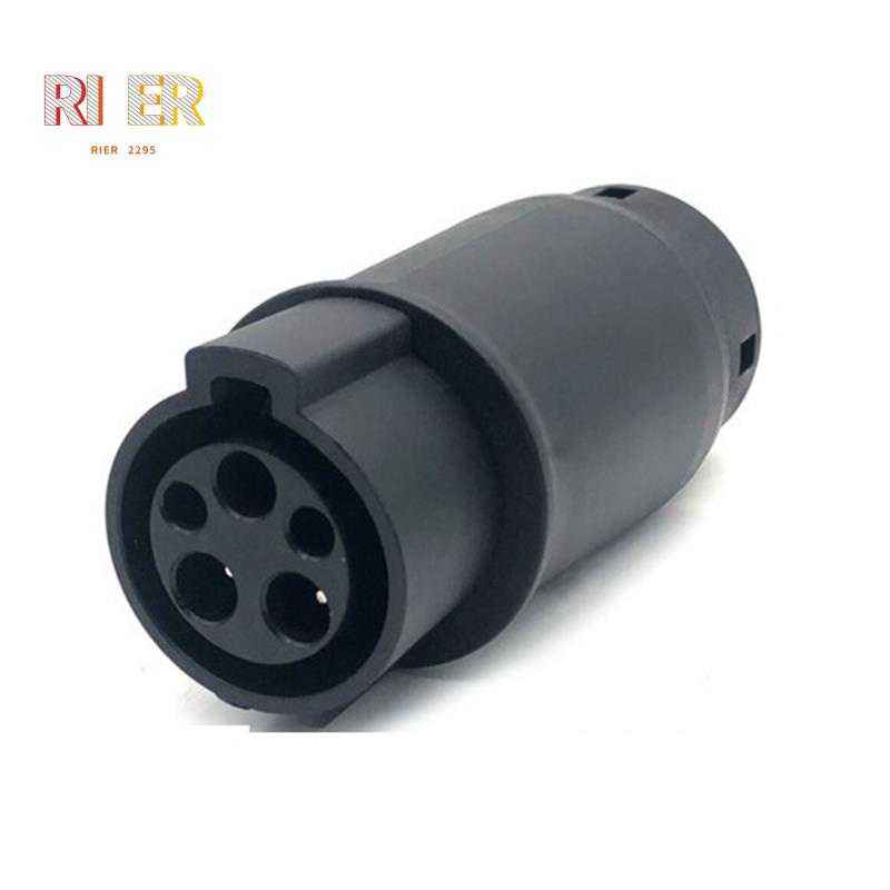 Evse EV 適配器 32A J1772 1 型到 2 型插頭 EV 適配器,電動車車載充電器充電連接器 | 蝦皮購物