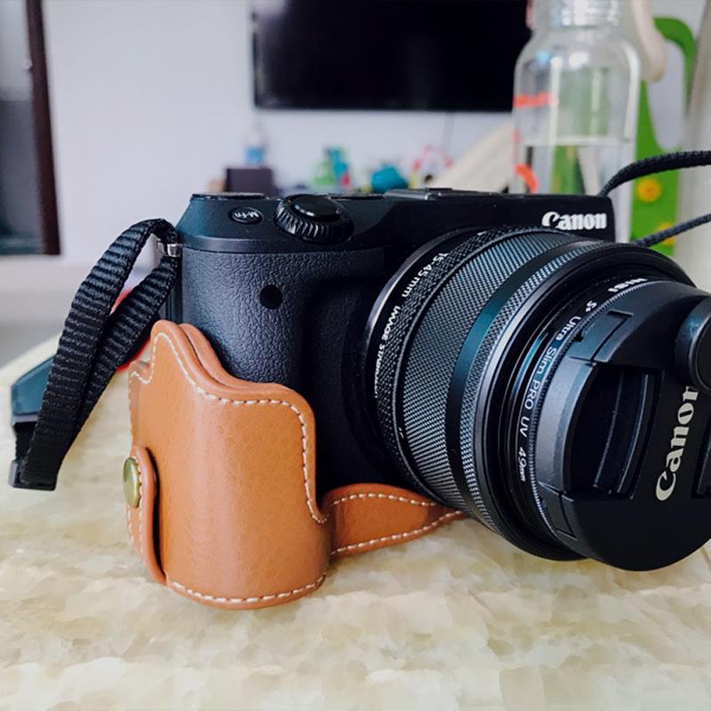 【SPG】適用於佳能微單相機包EOS M6 II M3 M100 M200 M50半套底座皮套 | 蝦皮購物