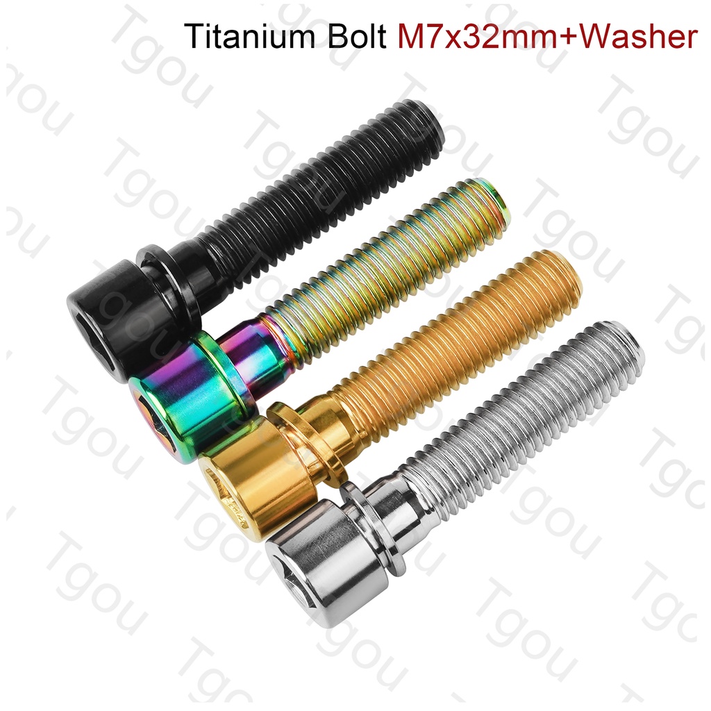 Tgou 鈦合金螺絲 M7 x 32mm 內六角圓柱頭帶墊圈 64正鈦輕量化改裝 車身車體車殼改裝 | 蝦皮購物 Tgou 鈦合金螺絲 M7 x 32mm 內六角圓柱頭帶墊圈 64正鈦輕量化改裝 車身車體車殼改裝 | 蝦皮購物