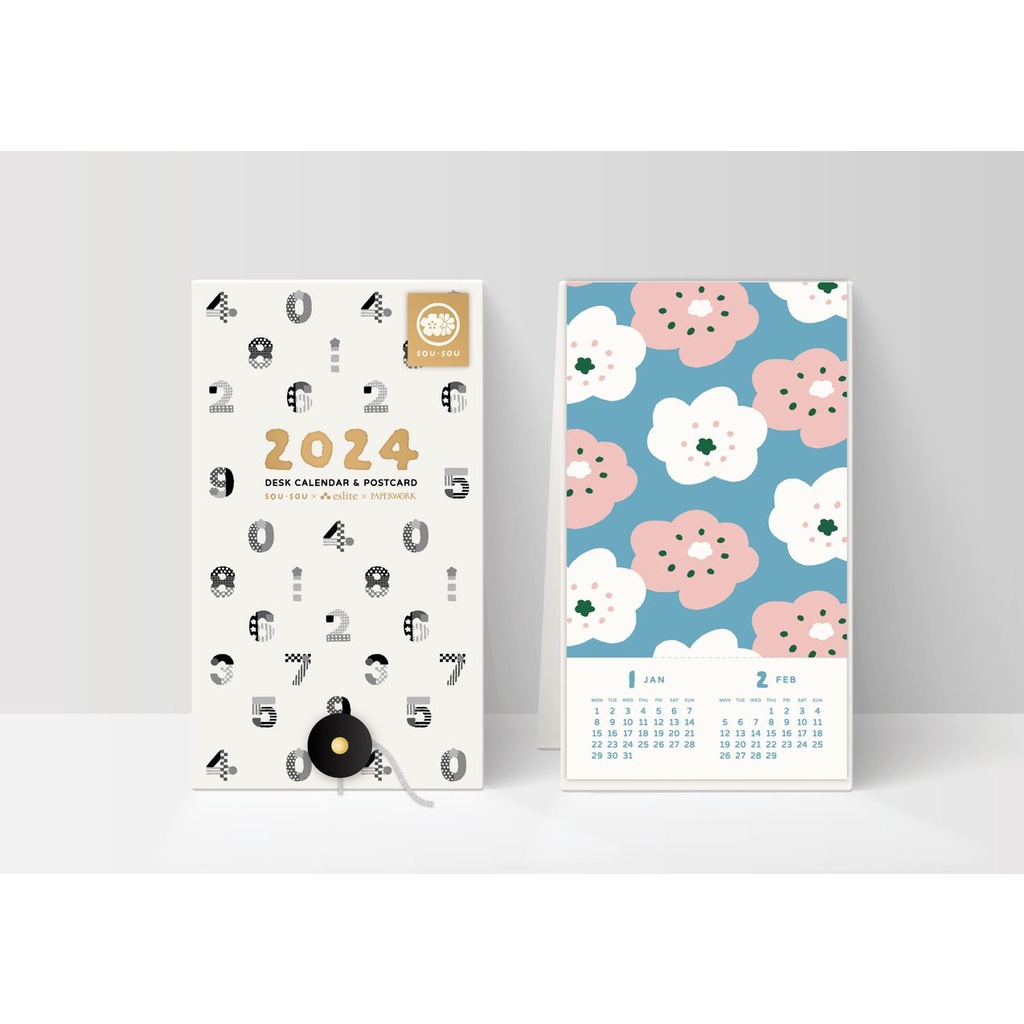 【誠品限定】2024 SOU．SOU X PAPERWORK桌曆/ 十數HARE eslite誠品 | 蝦皮購物