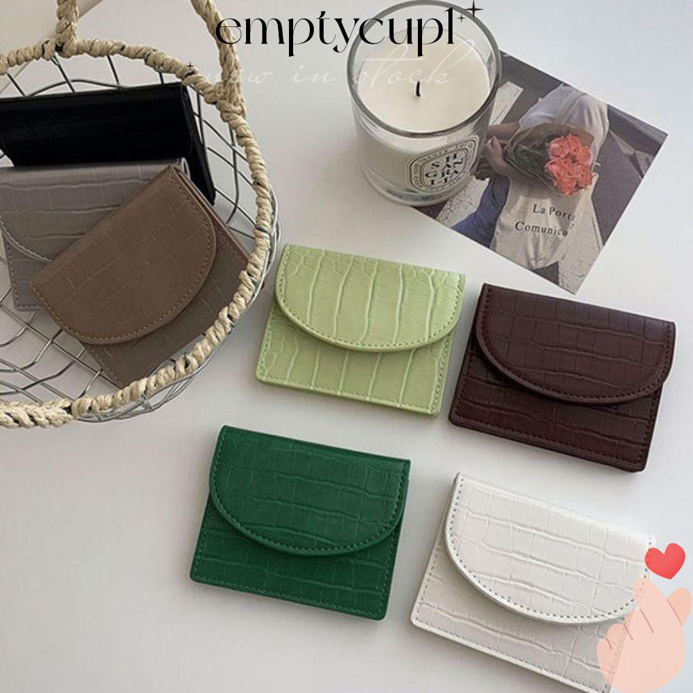 EMPTYCUP零錢包,小鱷魚圖案卡片包,新建超薄PU皮革多插槽錢袋女 | 蝦皮購物