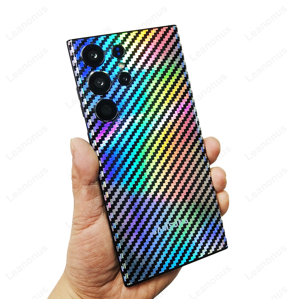 SAMSUNG Aurora 碳纖維皮膚適用於三星 Galaxy S23 S24 S22 S21 S20 Note 20 | 蝦皮購物