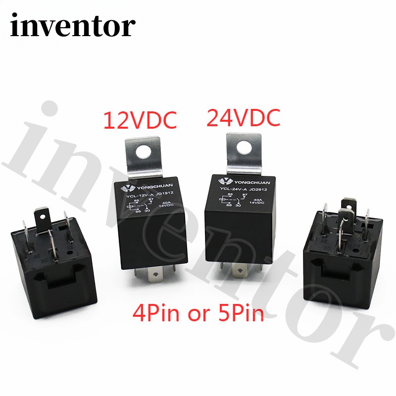 4 5 Pin 4P 5P 40A 防水汽車繼電器長壽命汽車繼電器常開 DC 12V/24V 繼電器用於頭燈空調 | 蝦皮購物