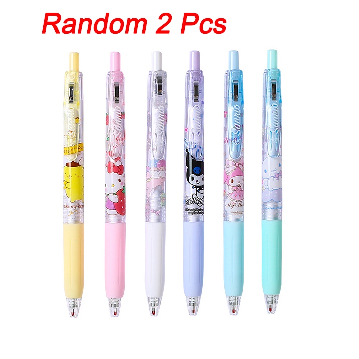 三麗鷗彩色筆 Pompom Purin Kuromi Pochacco My Melody 動漫卡哇伊十色圓珠筆按動筆兒 | 蝦皮購物