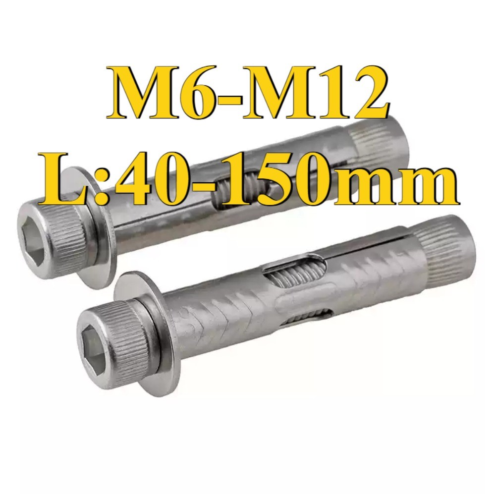 【尺寸齊全】304不鏽鋼杯頭內六角膨脹螺栓M6/M8/M10/M12*L40-150mm（XZM-RM-TW | 蝦皮購物