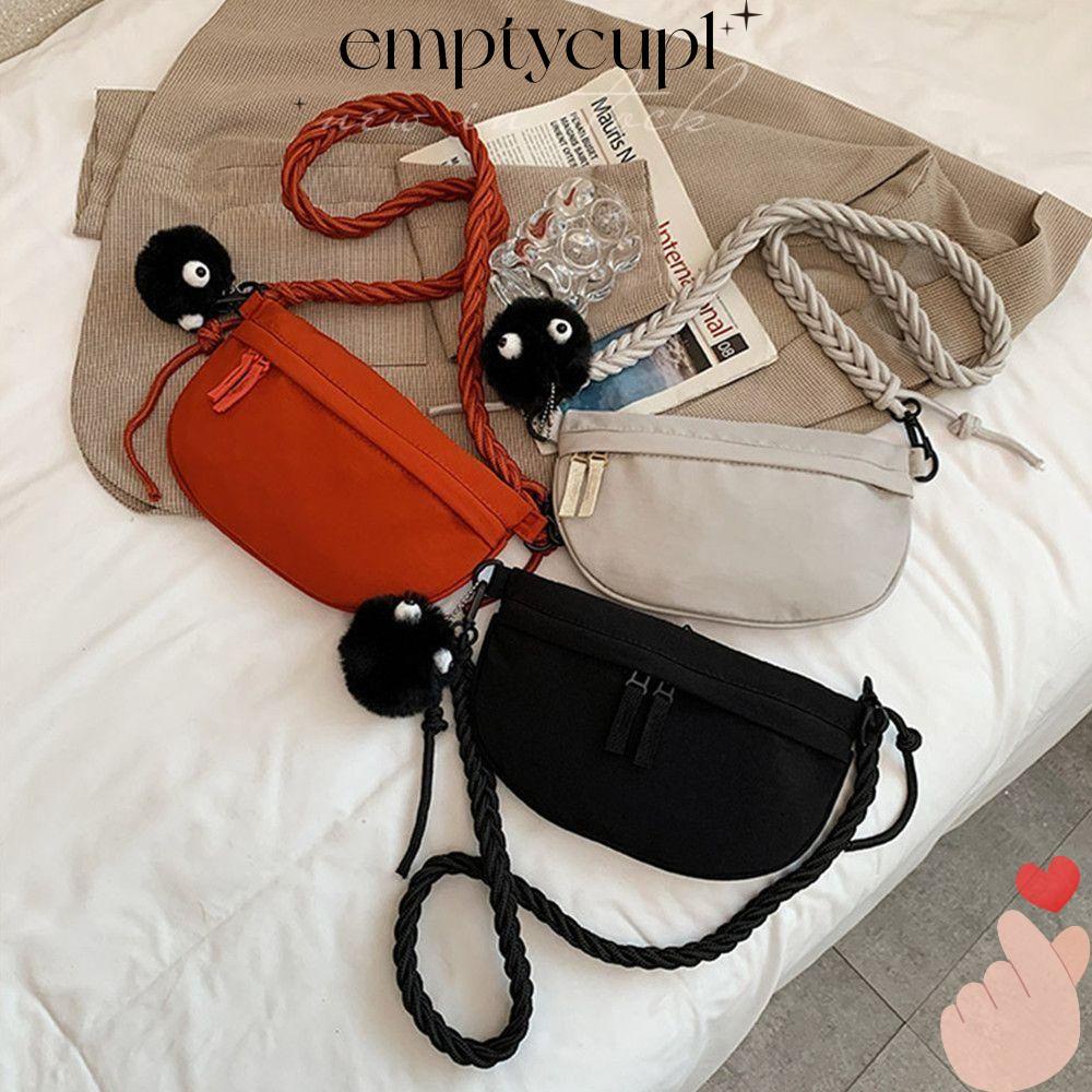 EMPTYCUP 肩包可愛小怪獸帆布小郵差包 | 蝦皮購物