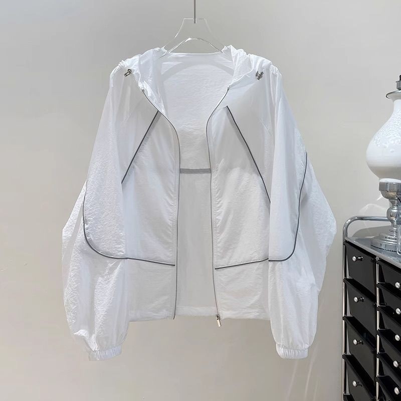 熱銷透氣防曬衣女夏季薄款外套2024新款寬鬆百搭防曬服空調開衫衝鋒衣 | 蝦皮購物