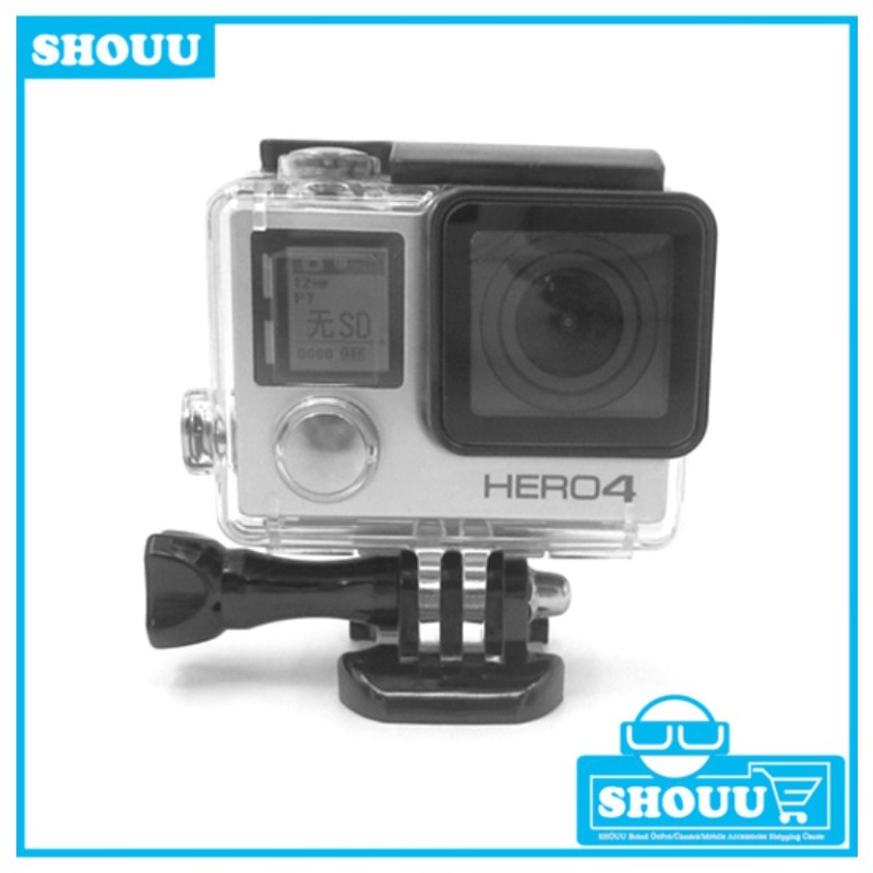 臺灣出貨🔥適用GoPro hero4 3+ 防水殼 40米 潛水殼 HERO3 防水盒 固定外殼 副廠 | 蝦皮購物