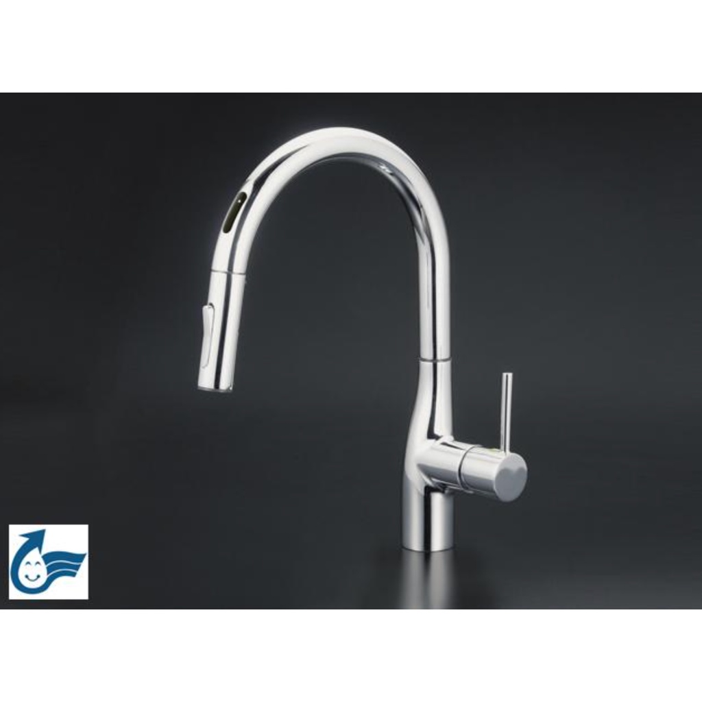 KVK KM6071EC-5 廚房伸縮鵝頸混合龍頭 ( 感應式 ) 伸縮 水龍頭 節能 日本原裝三年保固 免運費-康廚 | 蝦皮購物