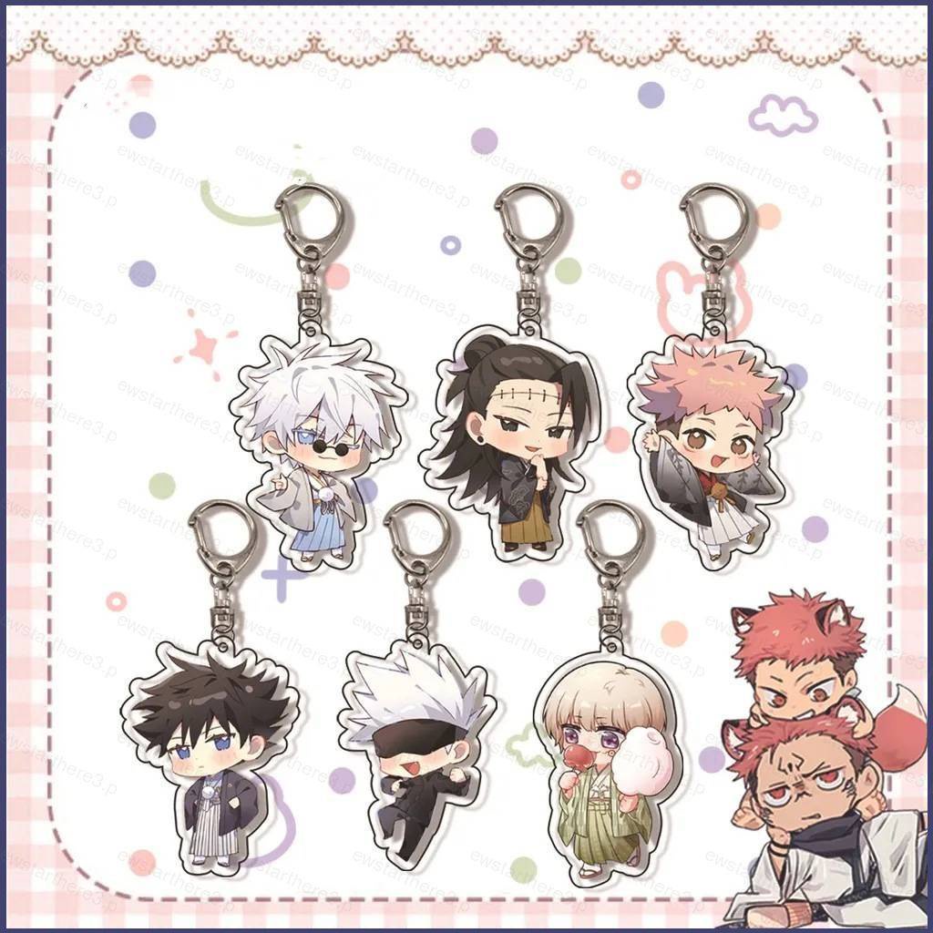 Ye Jujutsu Kaisen Keychain 動漫鑰匙圈亞克力可愛卡通 Itadori Yuji Gojo Sa | 蝦皮購物