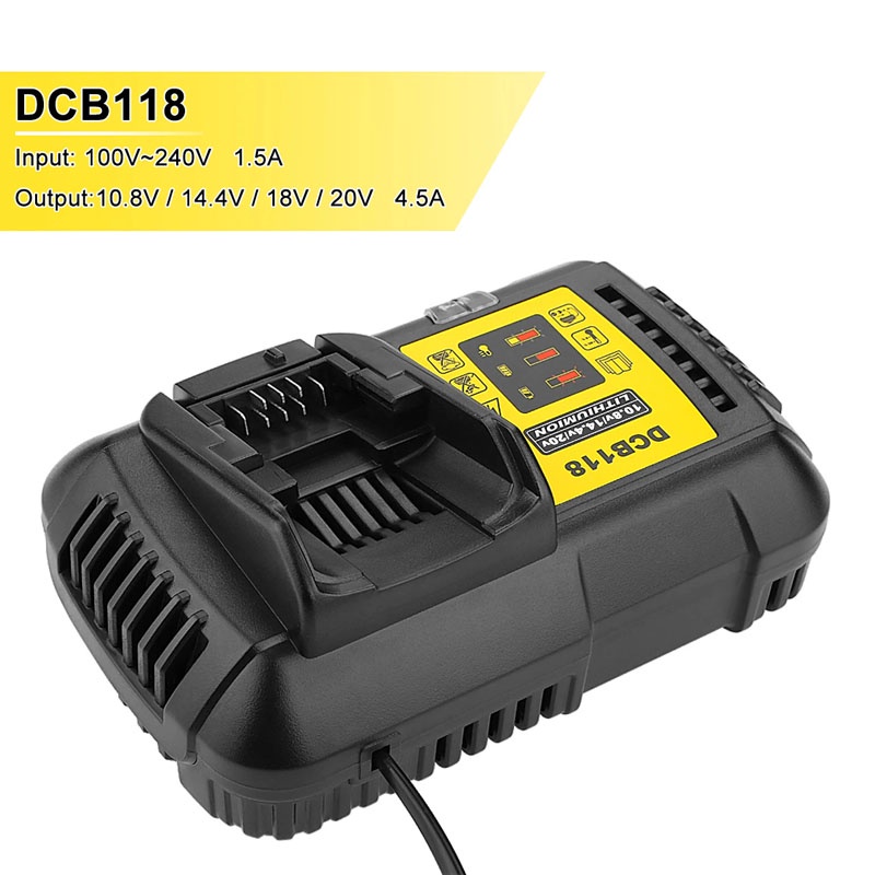 最新快速充電器 DCB112/DCB118 適用於得偉 10.8V 12V 14.4V 18V 20V 鋰離子電池高品質 | 蝦皮購物