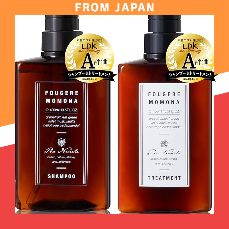 【池田美優製作】Pua Nanala（普阿 菜娜拉）香水洗髮精 & 潤髮乳 400mL（套裝）氨基酸 有機 伏茲亞桃的香 | 蝦皮購物