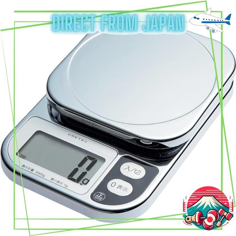 Compact Scale 2kg Chrome Plated KS-209-CR [Direct from Japan | 蝦皮購物