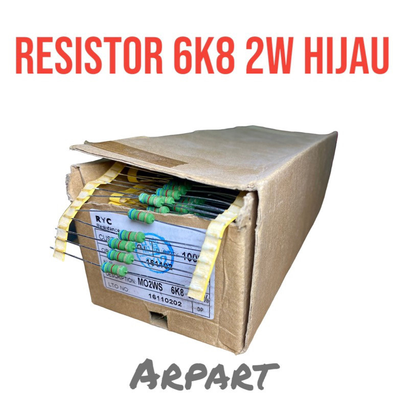 Hijau 電阻器 6k8 2w 綠色就緒 | 蝦皮購物