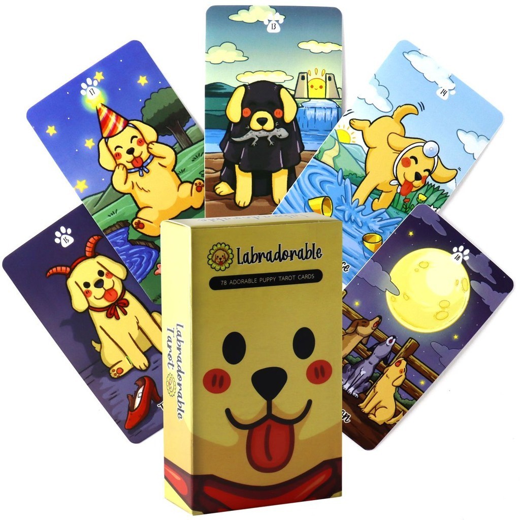 桌遊Labradorable Tarot拉布拉多可愛狗狗塔羅牌全英文卡牌桌面卡牌遊戲娛樂 互動 卡牌桌遊 | 蝦皮購物