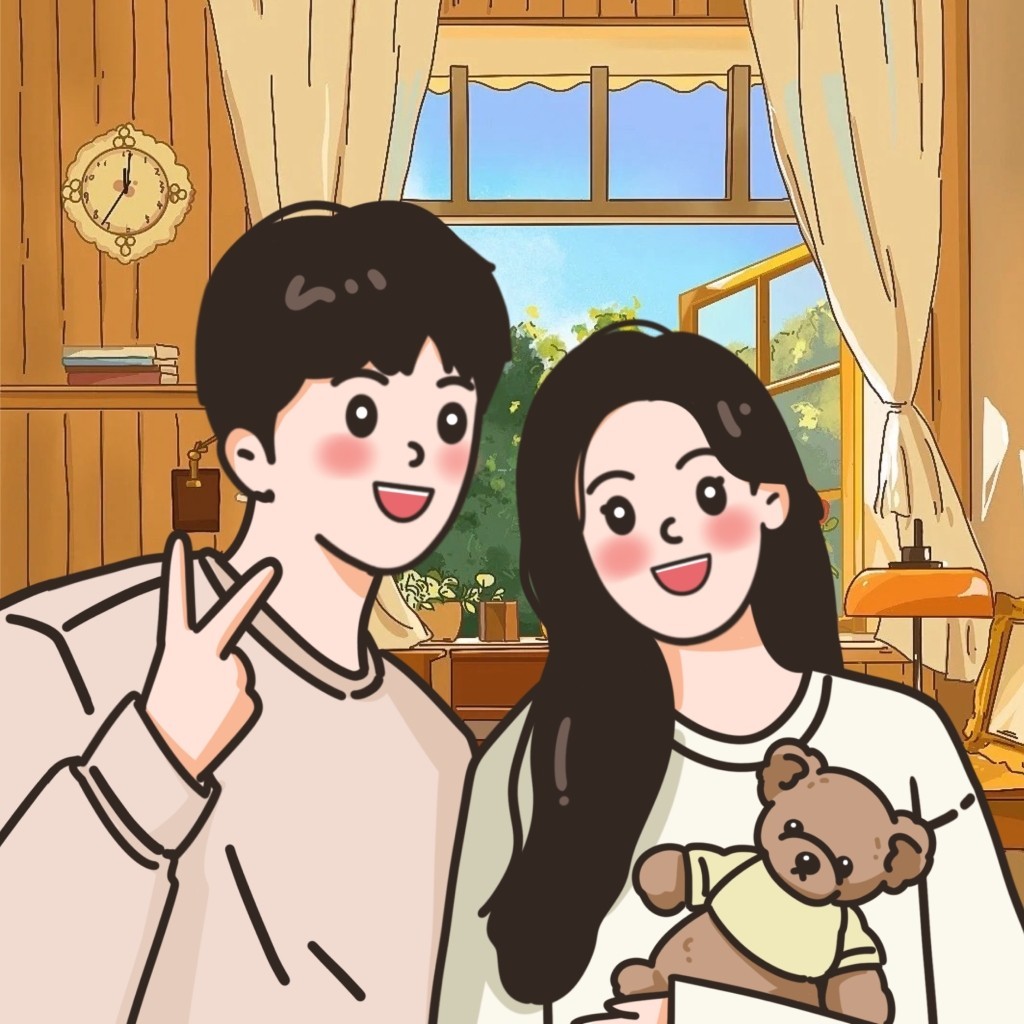 客制化 似顏繪 手繪頭像定製ins風Q版卡通情侶插畫動漫頭像真人漫畫設計 | 蝦皮購物