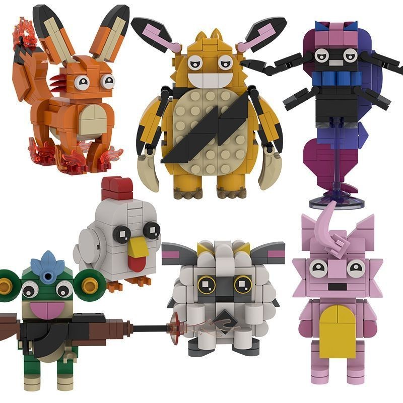 Phantom Peru 拼裝積木 Electabuzz 玩具車庫套件 Palworld 毛絨系列 Moc 顆粒玩具 | 蝦皮購物