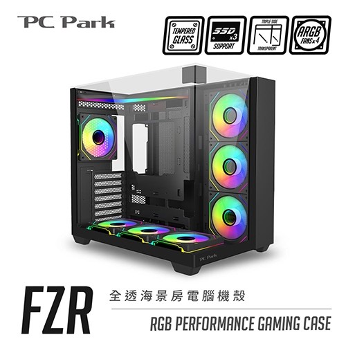 PC Park FZR ARGB全透海景房電腦機殼 綠風潮 | 蝦皮購物