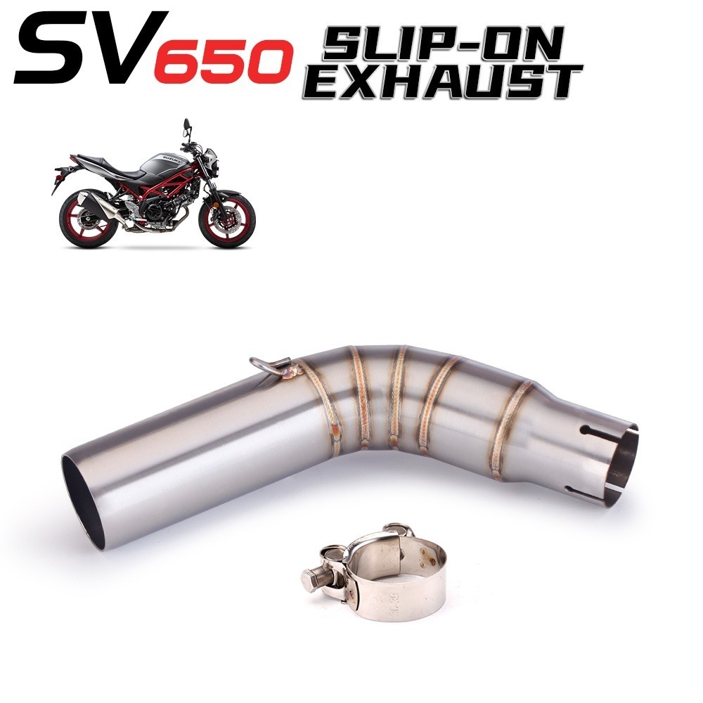 Sv650 SV650X SV650S 直上中段 2016-2020 摩托車排氣改裝 接51MM 口径尾段 | 蝦皮購物