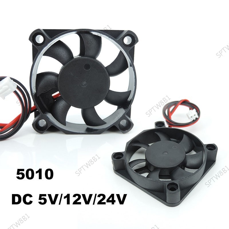 DC 5010 5V 12V 24V伏5cm電腦CPU散熱器散熱風扇50MM小排氣扇2pin 50x50x10mm套筒軸 | 蝦皮購物