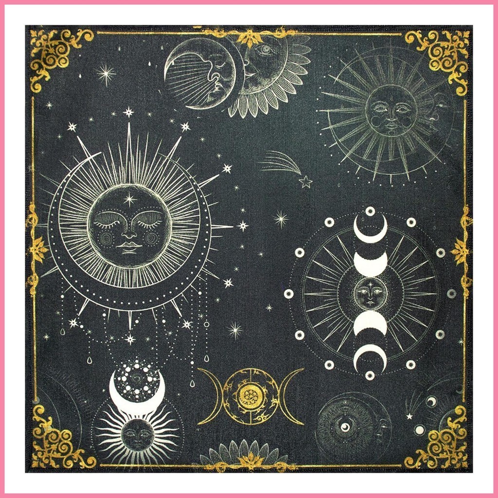 60*60CM 塔羅牌桌布噴繪加厚麻布tarot playmat高清晰圖案彩色數位列印塔羅布 naitw | 蝦皮購物