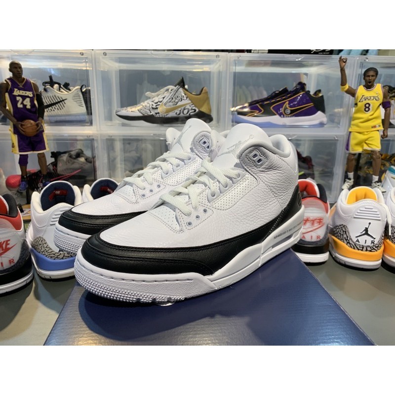 實圖特價 Air Jordan 3 x Fragment 藤原浩 AJ3 黑白 閃電 籃球鞋 聯名 DA3595-100 | 蝦皮購物