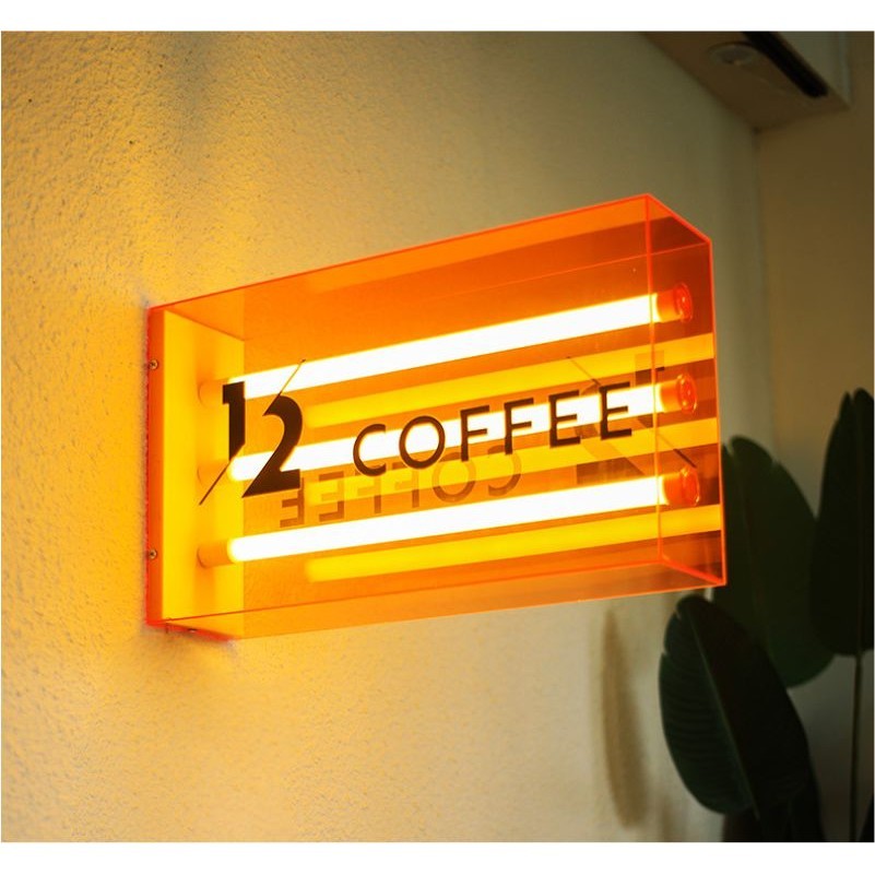 【燈箱】 亞克力燈箱 定製 創意造型 戶外 門頭 咖啡店 通體發光雙面LOGO廣告招牌 | 蝦皮購物