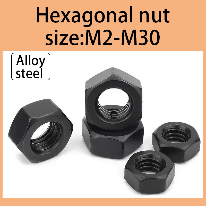 8.8/12.9級高強度黑色六角螺母螺母m2-m30 | 蝦皮購物