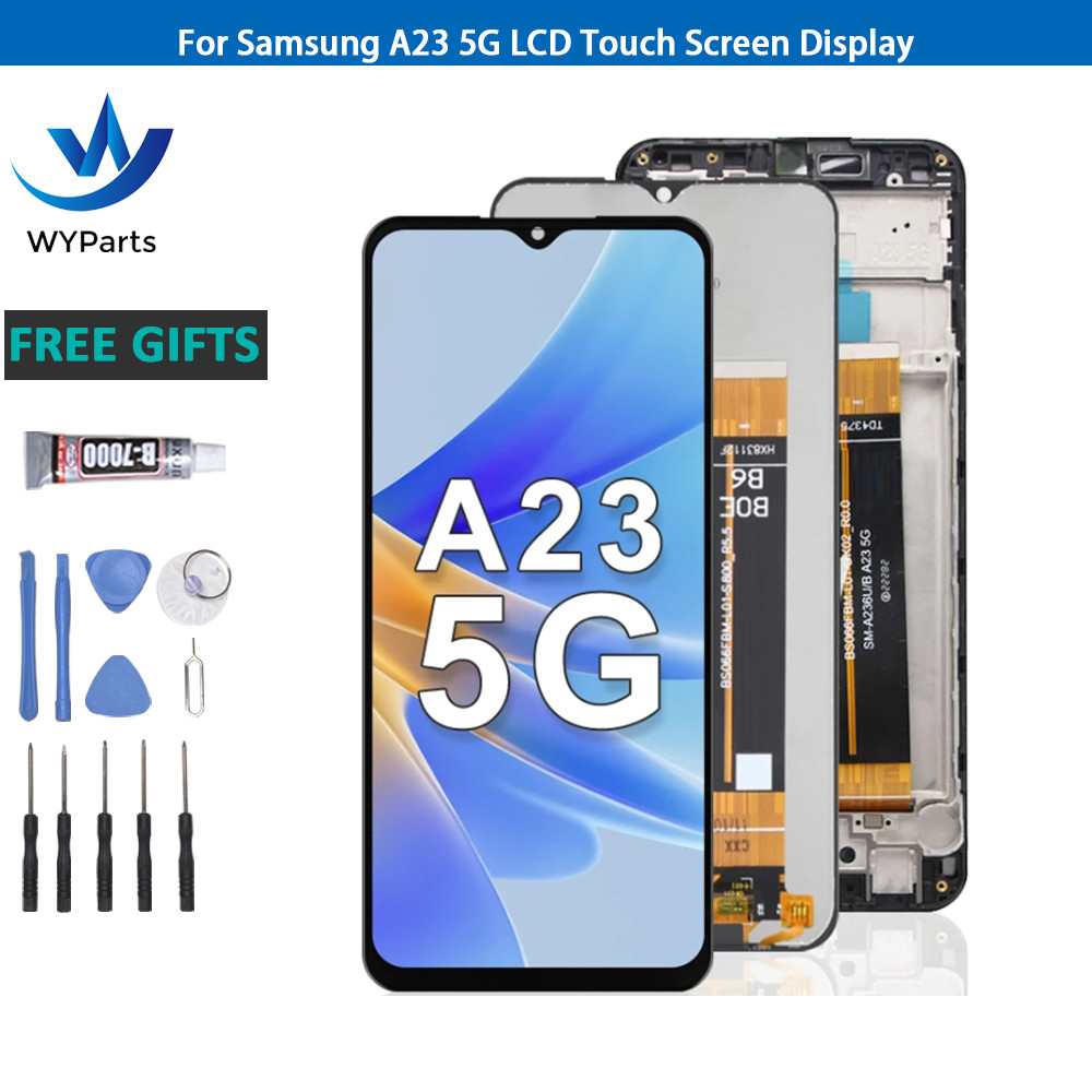SAMSUNG 適用於三星 A23 5G A236 A236B A236U 液晶顯示屏觸摸屏帶邊框數字化儀組件 | 蝦皮購物