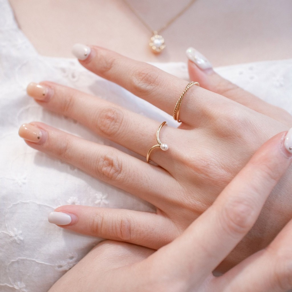埃莉珍珠戒指 Ellie Pearl Ring | 蝦皮購物