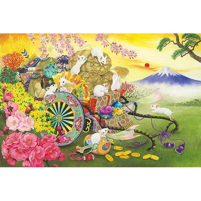 APPLEONE｜1000片拼圖｜祝福賀歲【八隻老鼠帶來好運】｜動物繪畫｜1000-841 | 蝦皮購物