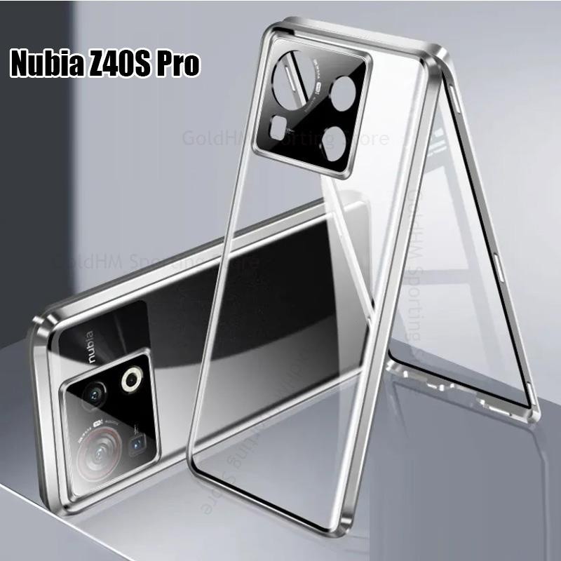 ZTE NUBIA 適用於中興努比亞 Z40S Pro 磁性吸附鋼化玻璃外殼適用於努比亞 Z40 Pro 360 雙面鏡 | 蝦皮購物