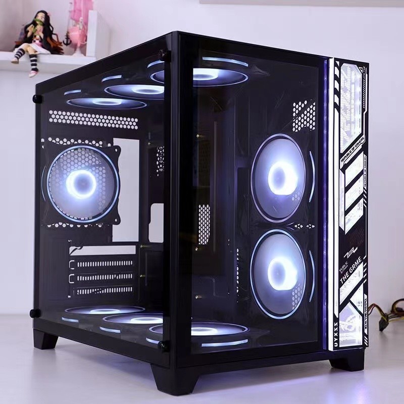 電腦機殼 組裝機殼 DIY機殼 異形機殼 航嘉S920暴風雪S980龍卷風海景房 全景側透 可搭配棱鏡二代ARGB風扇 | 蝦皮購物