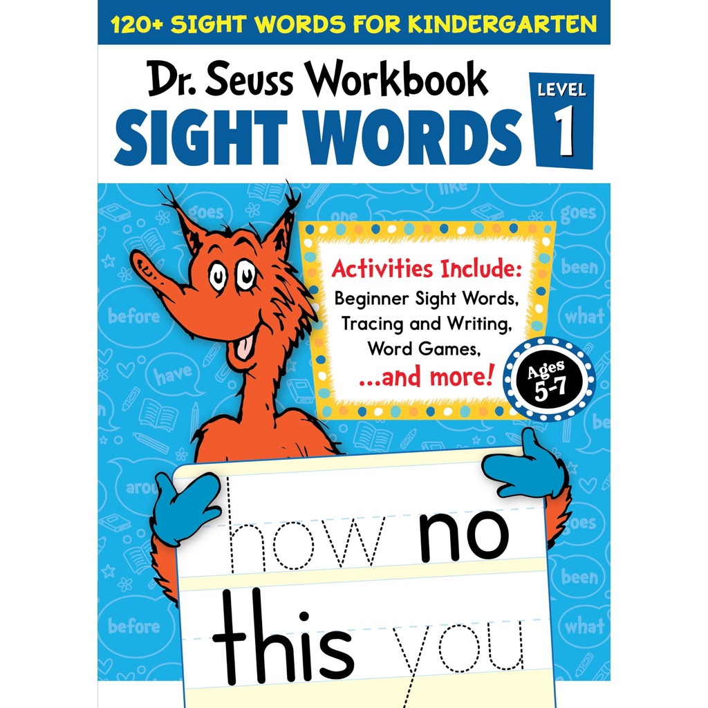 Dr. Seuss Sight Words Level 1 Workbook: A Sight Words Workbook for ...