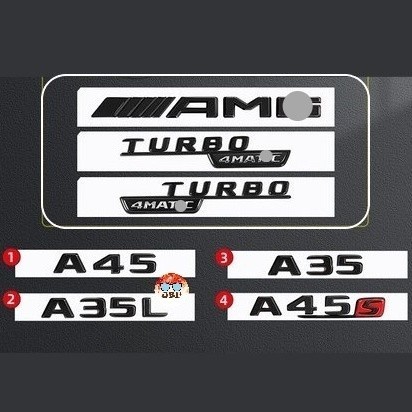 梅賽德斯奔馳 AMG 標誌 AMG 標誌 A35 A35L A45 A45s A CLASS TURBO 4MATIC+ | 蝦皮購物