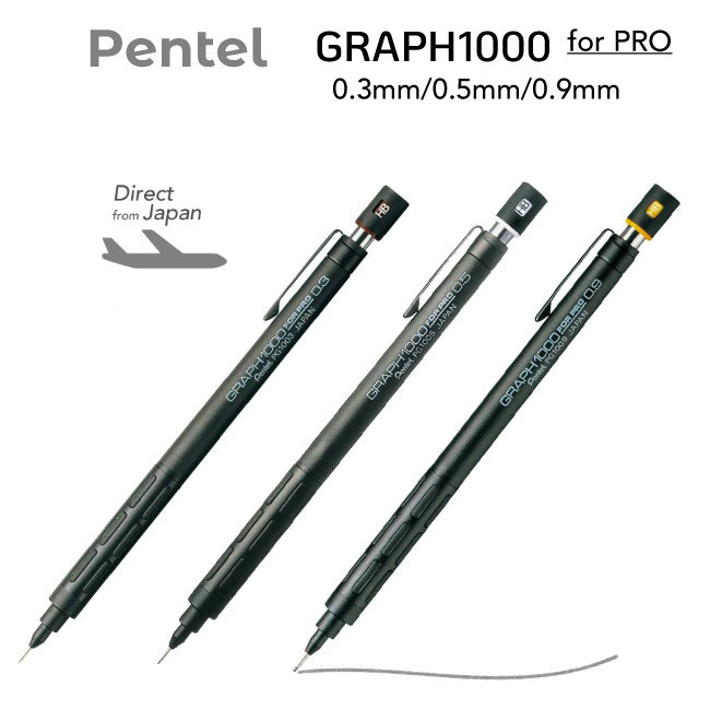  pentel Graph 1000 For PRO 0 3mm 0 5mm 0 9mm 