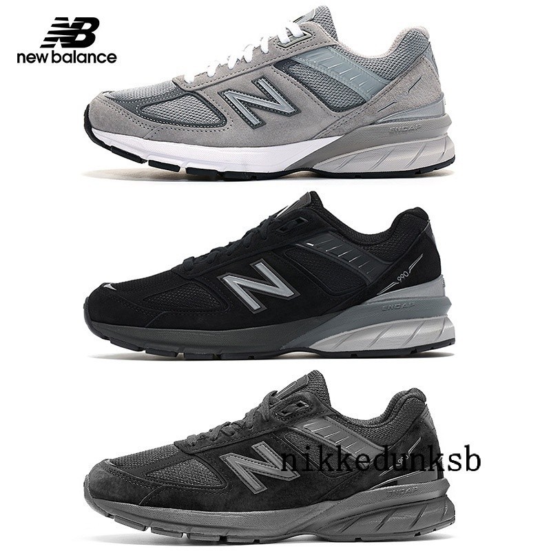 New NB 990V5 複古慢跑鞋 美製 D楦 元祖灰 全黑 M990BK5/GL5 | 蝦皮購物