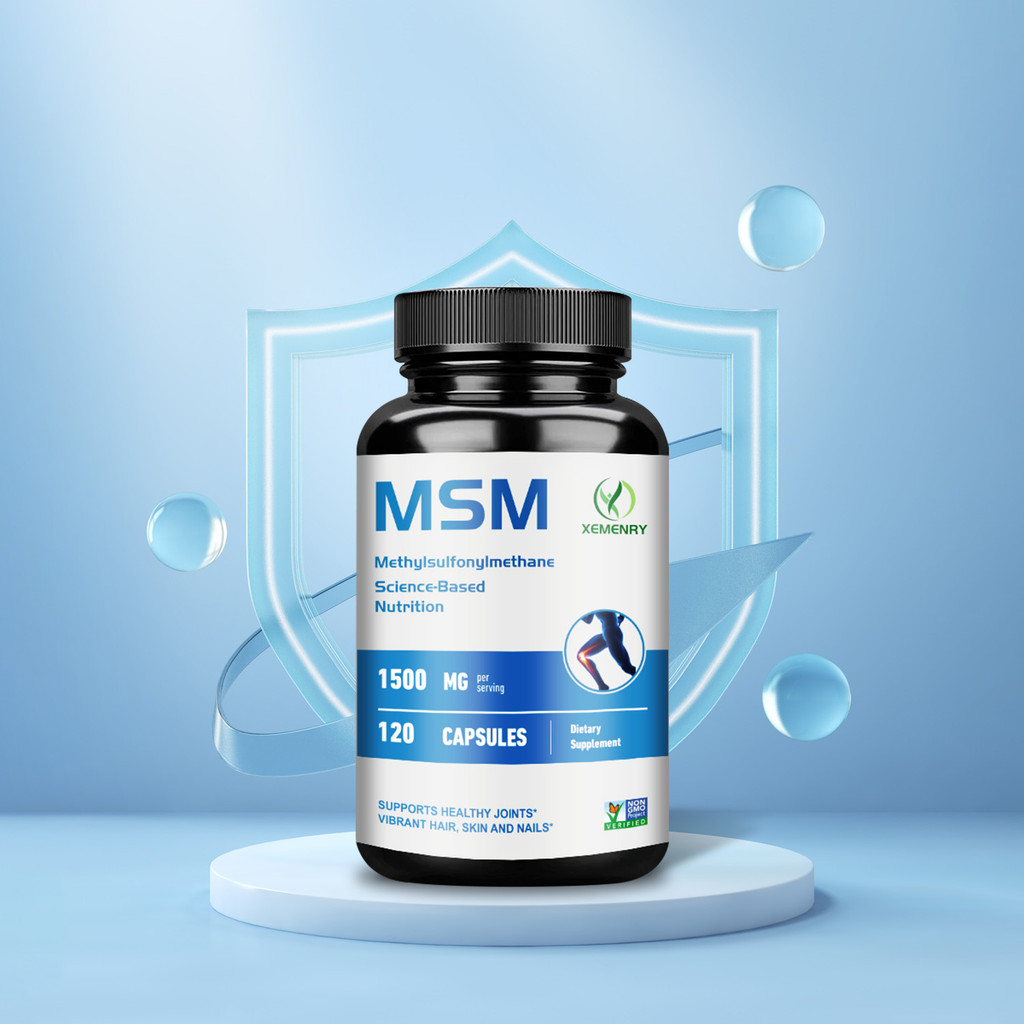XEMENRY 美國製造， MSM 1500 毫克，非基因改造，無麩質，素食 60/120粒 | 蝦皮購物