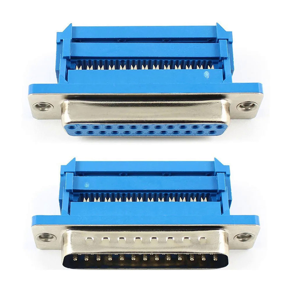 10 件 D-SUB 25 針 25P 公母直 DB25 IDC 屏蔽蓋型連接器適配器,用於扁平帶狀電纜 | 蝦皮購物