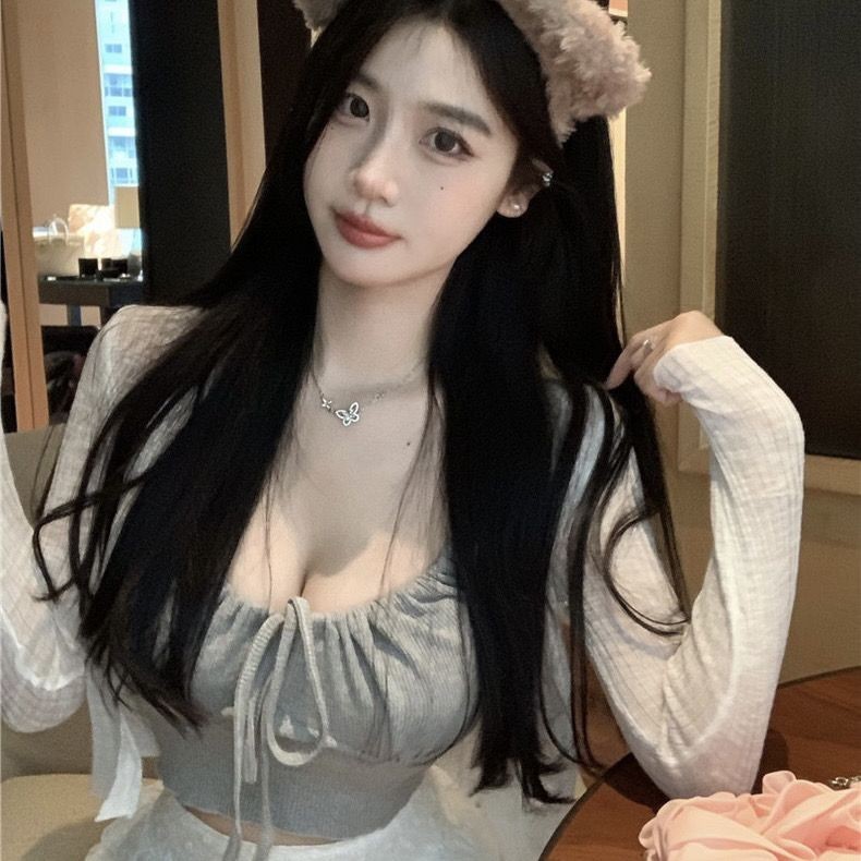 Secret Girl現貨 M-4XL大碼背心 帶胸墊 40-100公斤 胖mm 華夫格 胸前 綁帶 吊帶 背心 女 夏 | 蝦皮購物