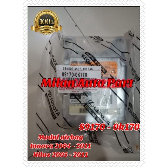 安全氣囊模塊 Ecu Innova Hilux 2004 2011 89170 0k170 原裝 | 蝦皮購物