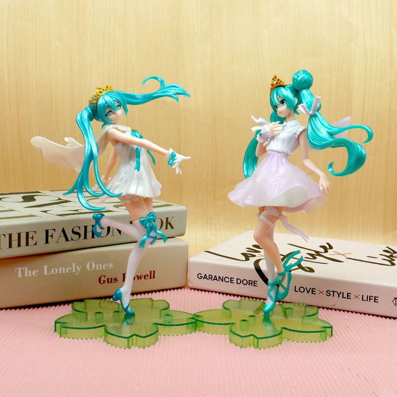 EDVT 天使初音未來手辦模型 二次元動漫美少女車用擺件 一件 | 蝦皮購物