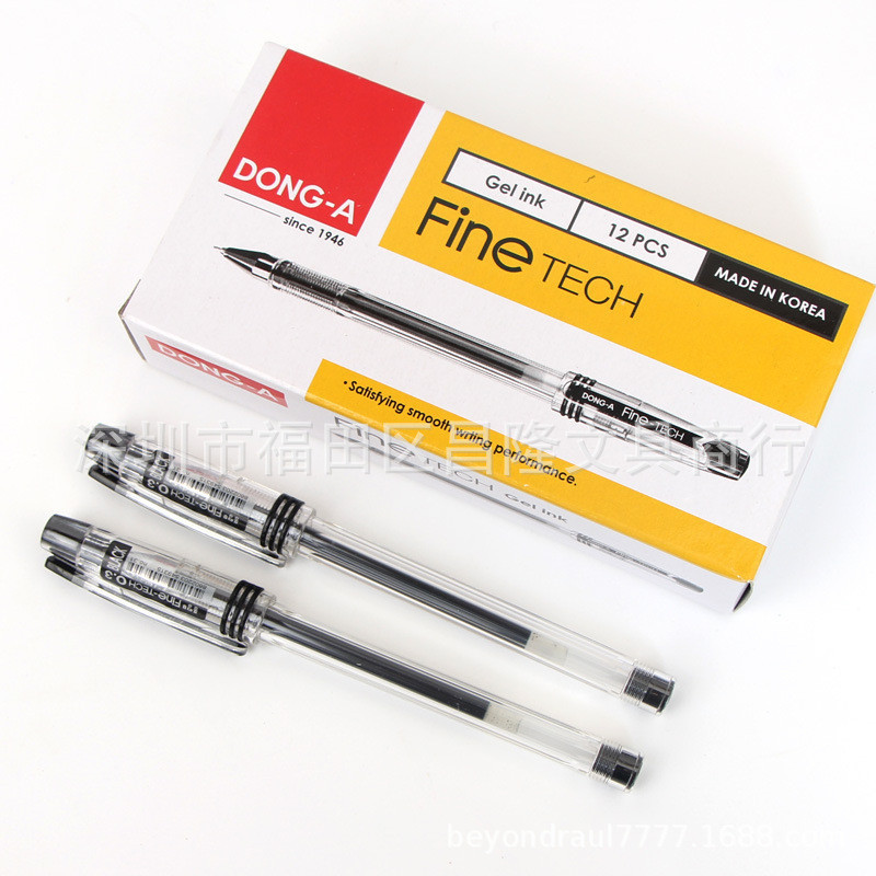 DONG-A 韓國東亞 Fine-TECH 0.3mm 0.4mm中性筆 針管水筆 財務筆 | 蝦皮購物
