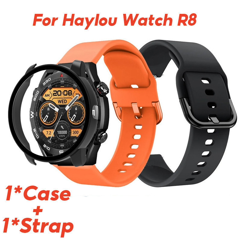矽膠錶帶+硬殼玻璃屏幕保護膜適用於 HAYLOU GST Lite LS13/RS4 Plus LS11 LS12/RT | 蝦皮購物