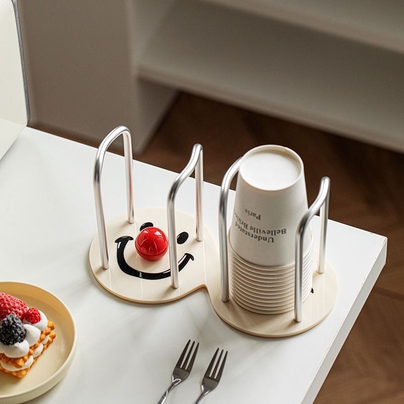 杯架 桌面紙杯收納架家用飲水機吧檯奶茶咖啡店一次性杯子取杯器置物架 | 蝦皮購物