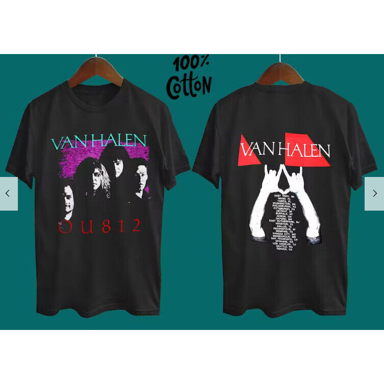 2024 年送給朋友的禮物華夫格襯衫 1988 年 Van Halen OU812 Tour T 恤 xs-3xl 1 | 蝦皮購物