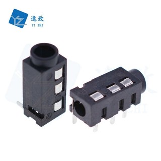 PJ320A耳機座 3+1直插DIP 4插腳音頻插座3.5MM耳機孔音頻耳機插座 | 蝦皮購物