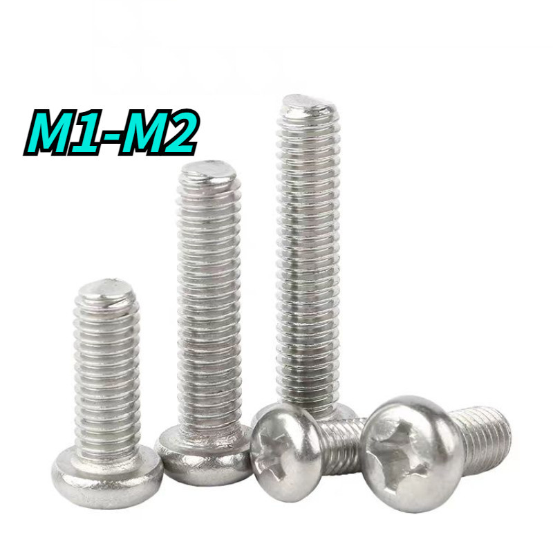 【HNK】 304不鏽鋼螺絲十字圓頭螺絲釘盤頭螺栓機絲電子螺釘M1/M1.2/M1.4/M1.6/M2 | 蝦皮購物