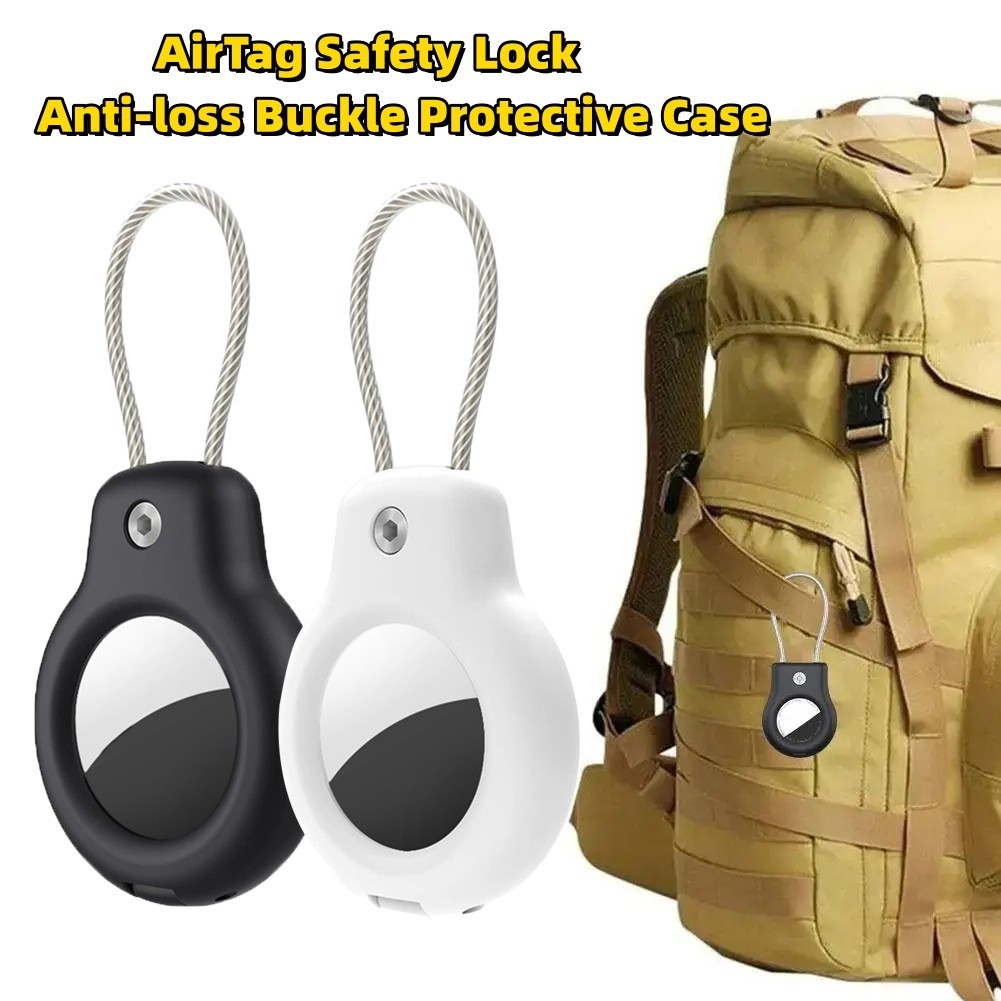 適用於 Apple Airtag 保護蓋保險槓外殼追踪器配件的防刮空氣標籤鑰匙圈安全支架 - 鑰匙鏈鑰匙鎖盒 Airta | 蝦皮購物